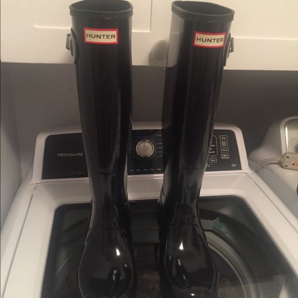 Hunter | Shoes | Brand New Original Tall Hunter Boots Glossy Black ...